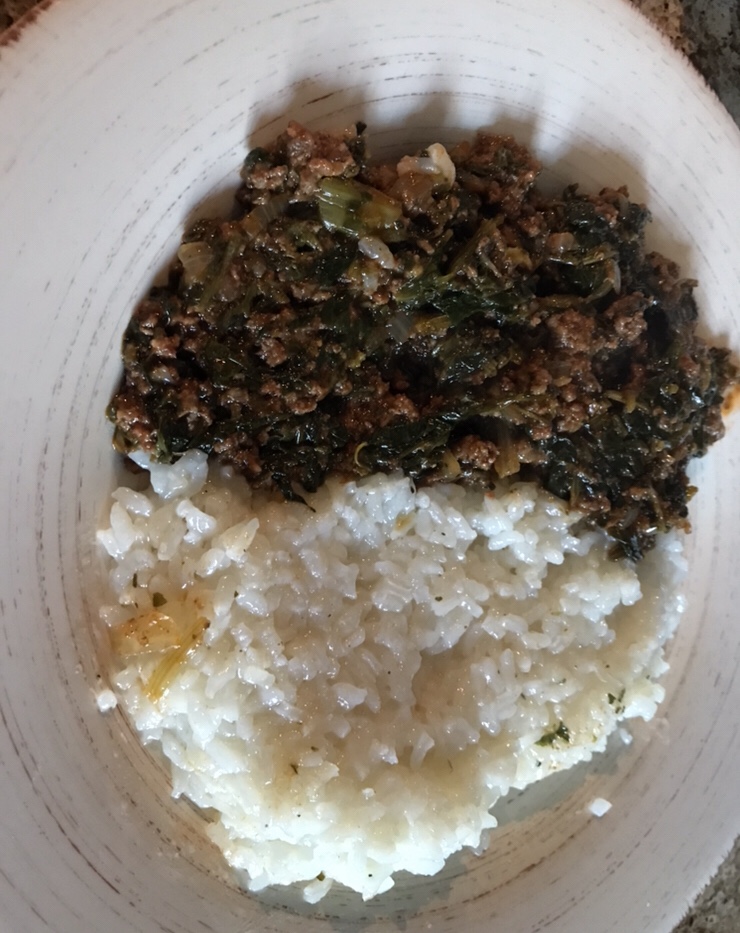 Spinach with Ground Beef – SCARF GAL FOOD